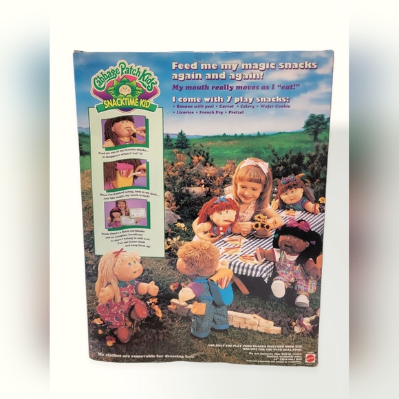 Mattel | Other | Rare Vintage 99 Cabbage Patch Kids Snacktime Kid Doll ...